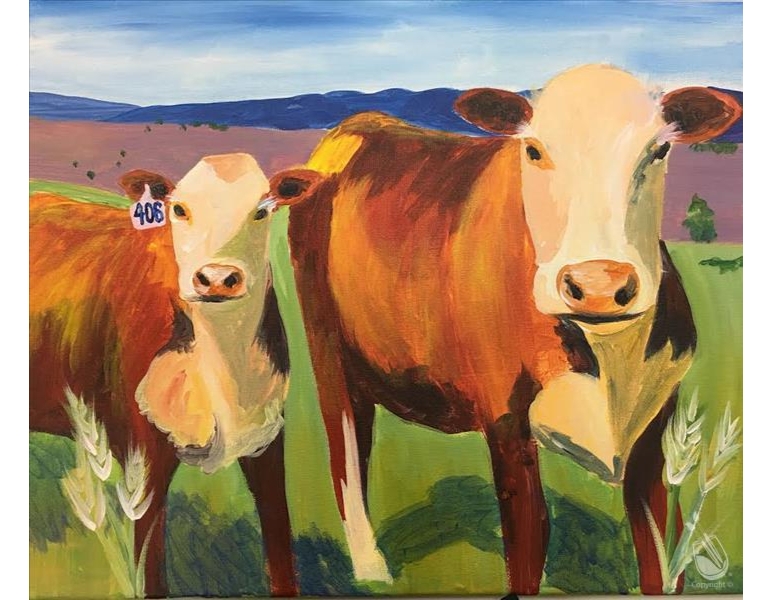 Cattle Ranching Painting